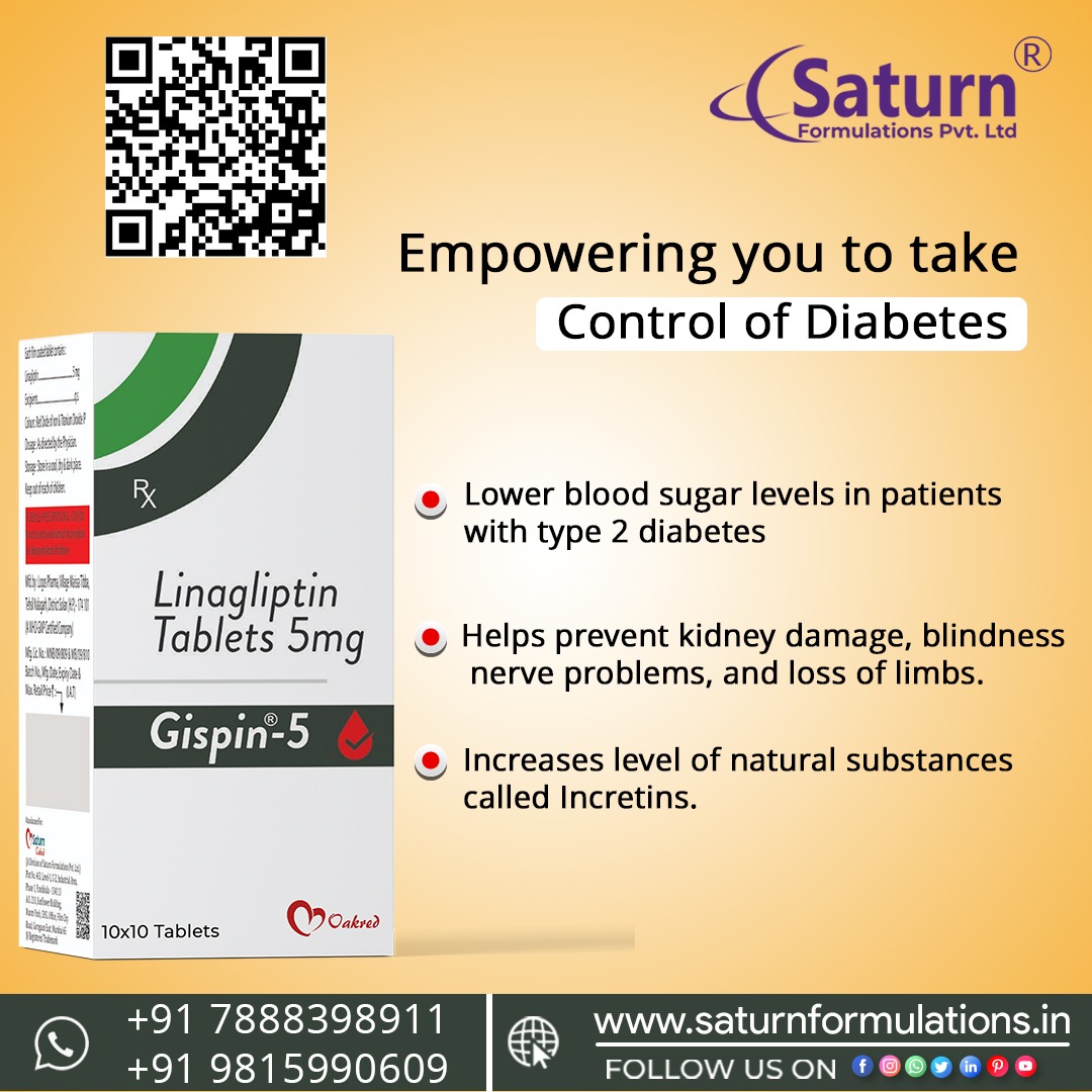 Best Linagliptin Tablets 5 mg | Gispin Tablet