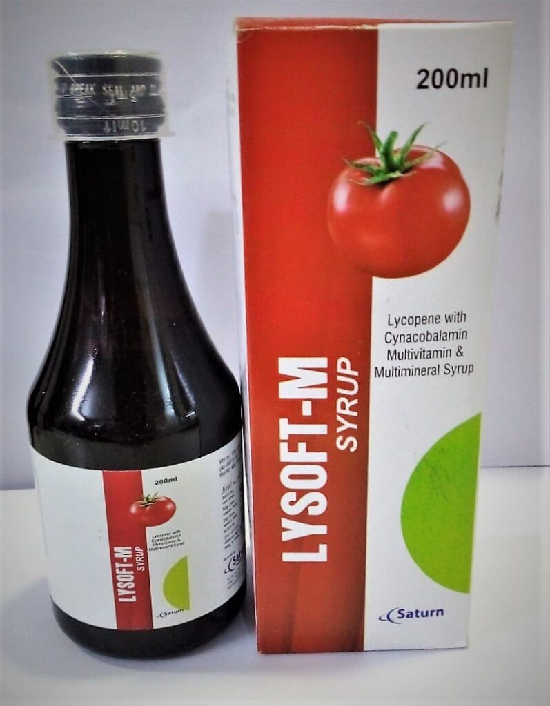 Lycopene Cyanocobalamin Multivitamin & Multimineral Syrup | Lysoft-M ...