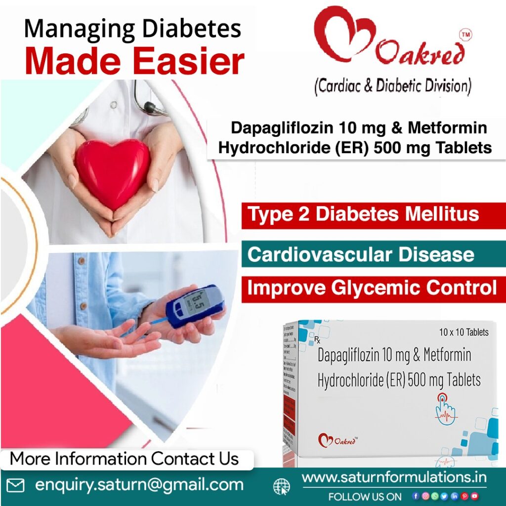 Dapagliflozin 10mg Metformin Hydrochloride (ER) 500mg Tablets | Satmet ...