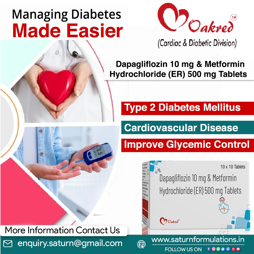 Best Dapagliflozin 10mg Metformin Hydrochloride (ER) 500mg Tablets ...