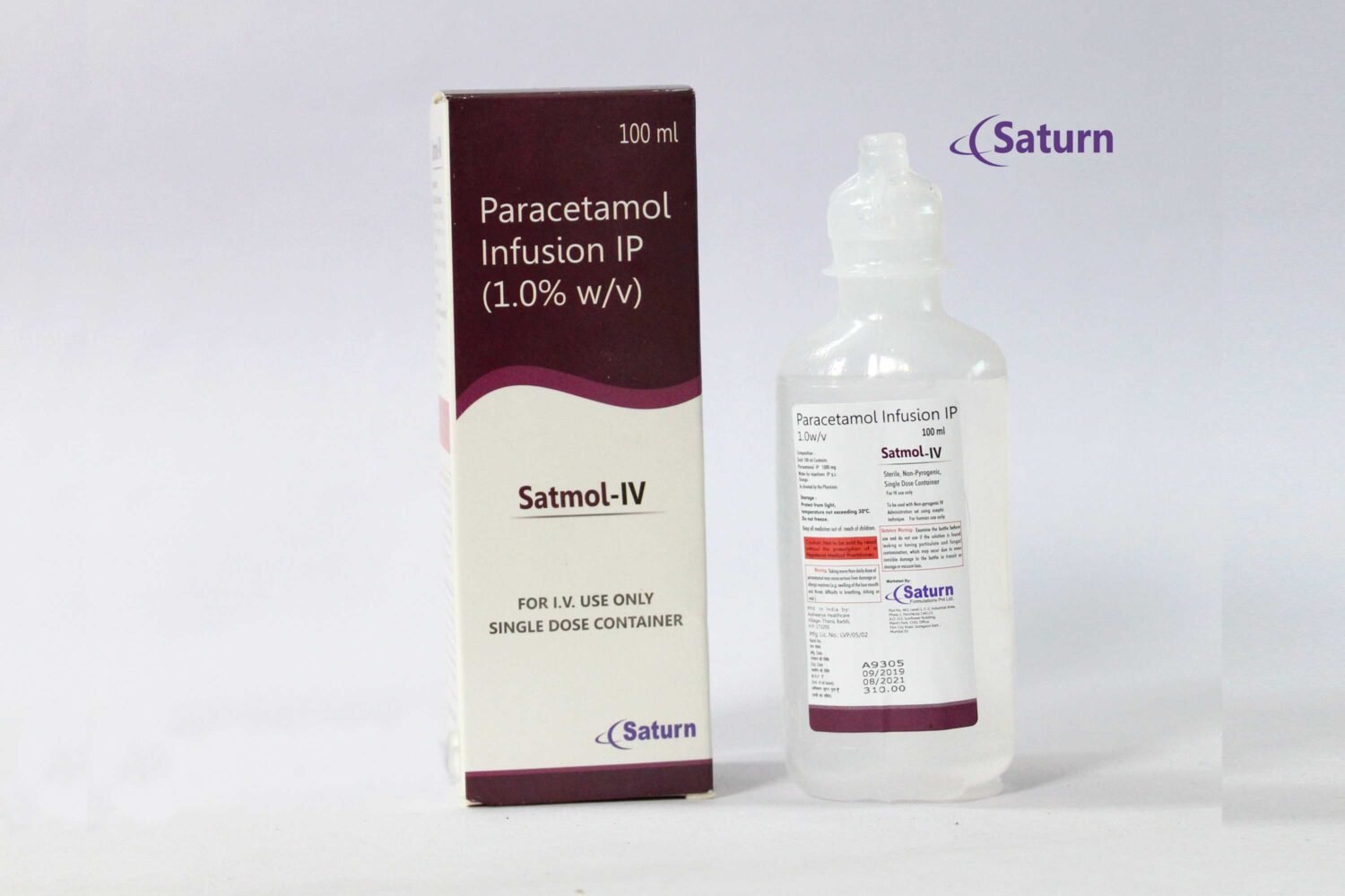 Paracetamol Infusion IP | Satmol IV - Saturn Formulations